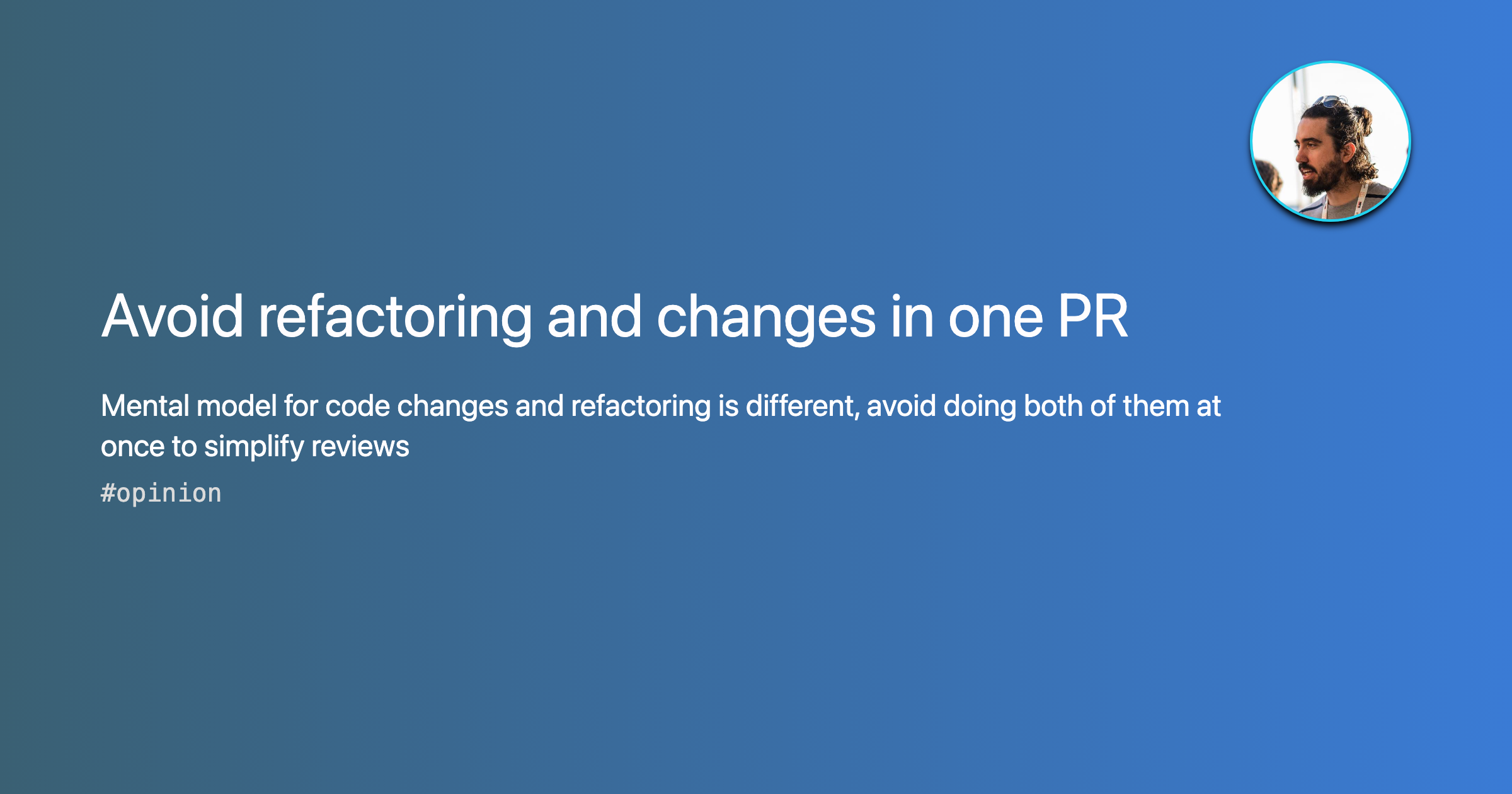 Avoid refactoring and changes in one PR