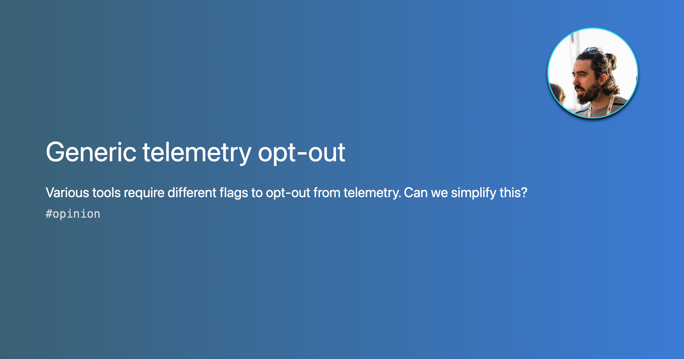 Generic telemetry opt-out