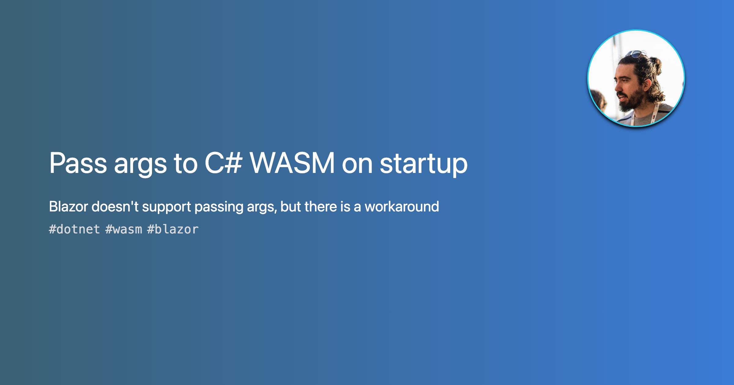 Pass args to C# WASM on startup